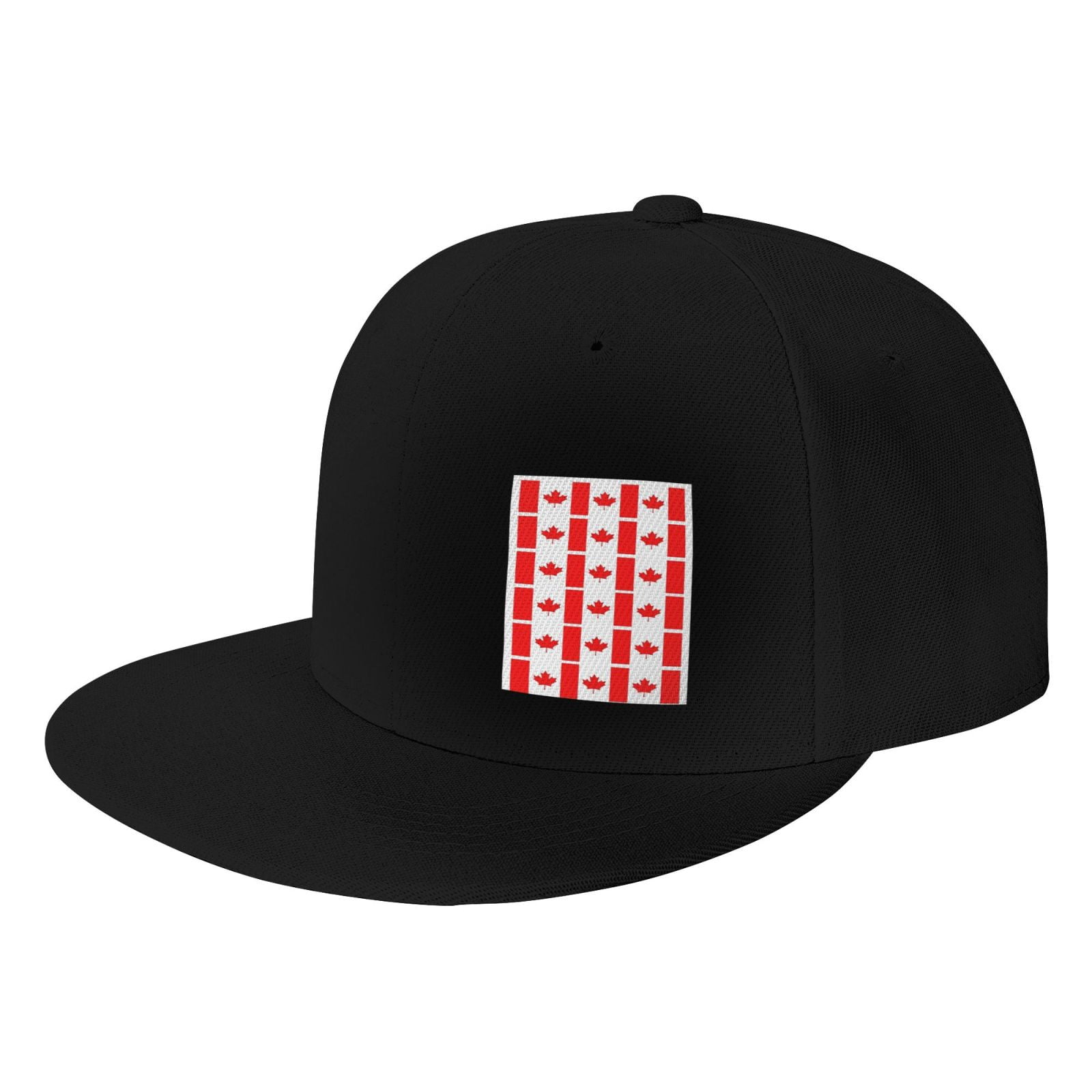 Flat Bill Visor Classic Snapback Hat Canada Day Canada Flag Adjustable ...