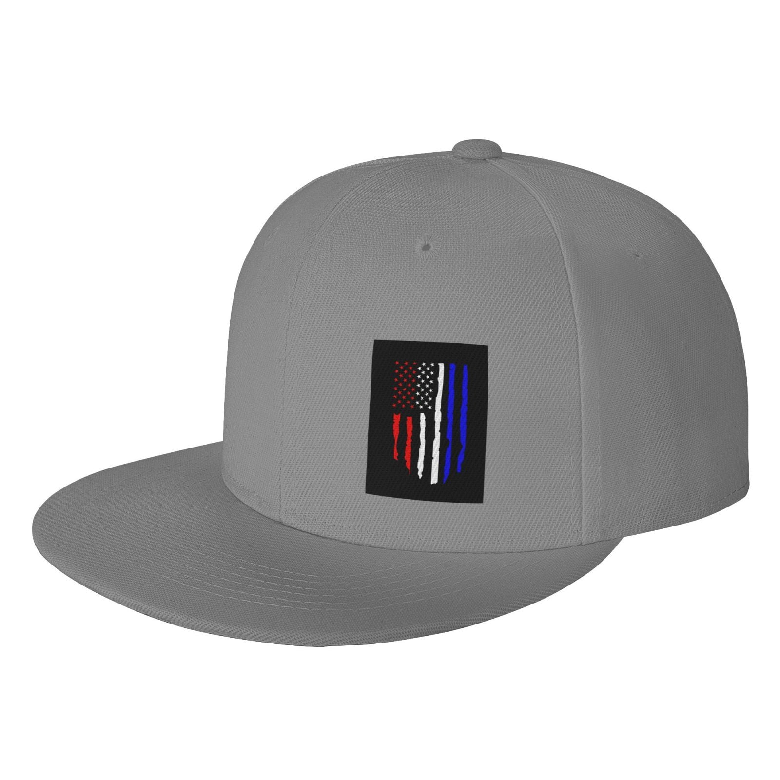 Flat Bill Visor Classic Snapback Hat Distressed America Flag Adjustable ...