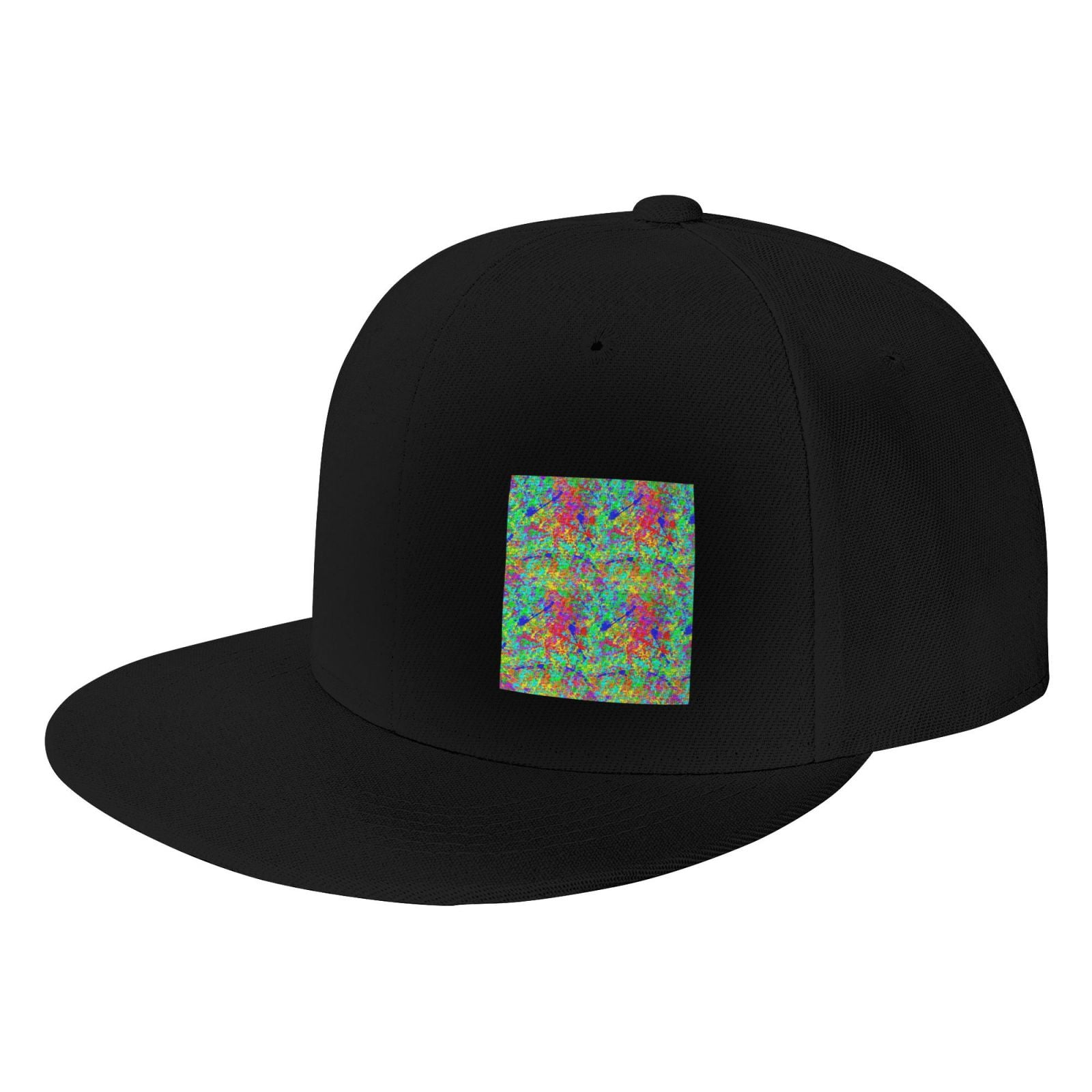 Flat Bill Visor Classic Snapback Hat Paint Splatter Grunge Adjustable ...