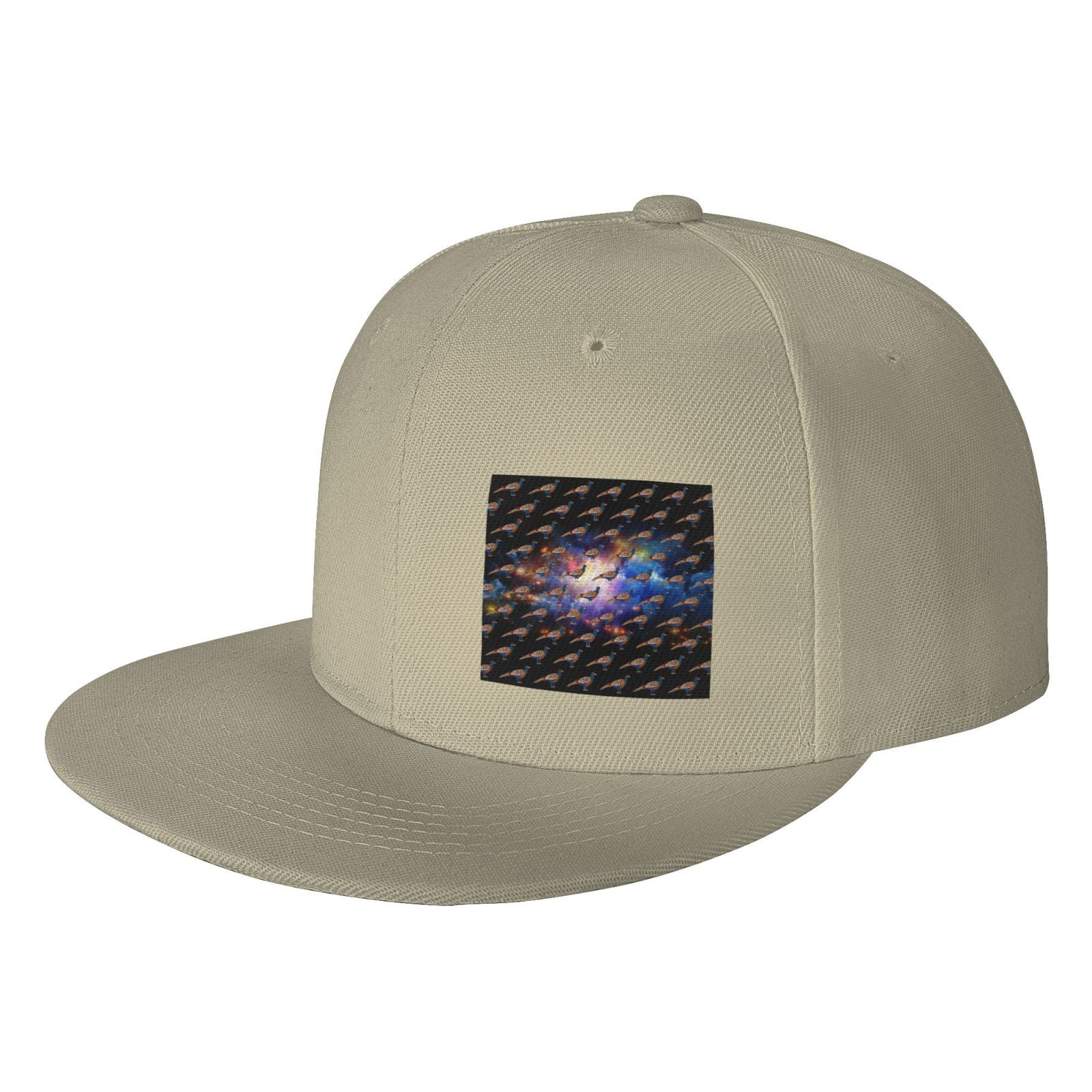 Flat Bill Visor Classic Snapback Hat Pheasant Art Pattren Adjustable ...