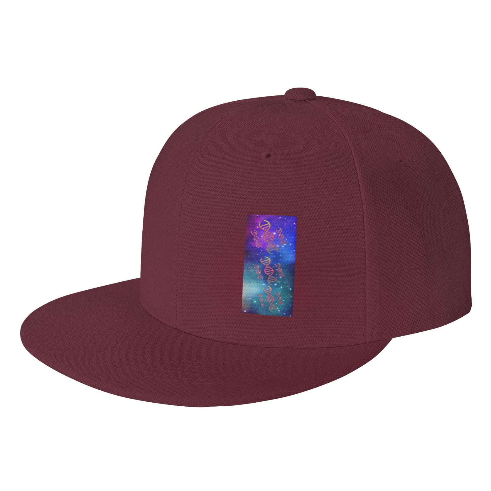 Flat Bill Visor Classic Snapback Hat Rainbow Glitter Double Helix ...
