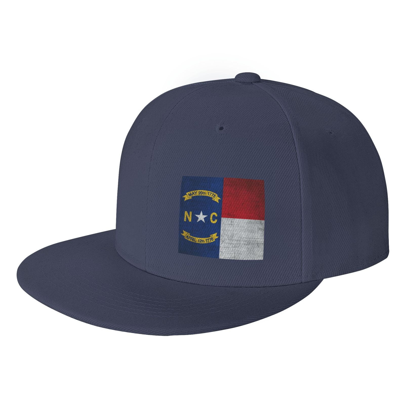 Flat Bill Visor Classic Snapback Hat Retro North-Carolina Flag ...