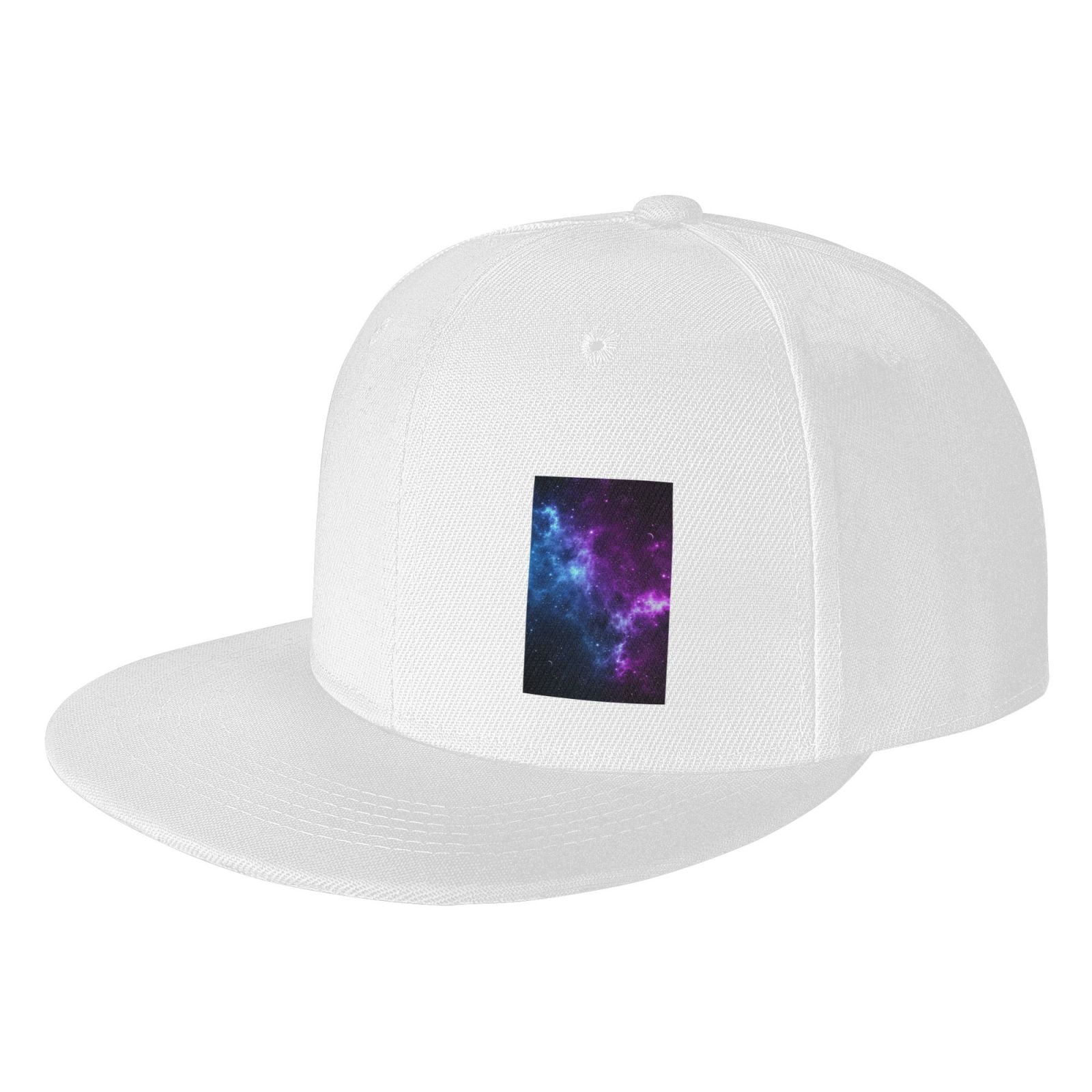 Flat Bill Visor Classic Snapback Hat Universe Nebula Galaxy Adjustable ...