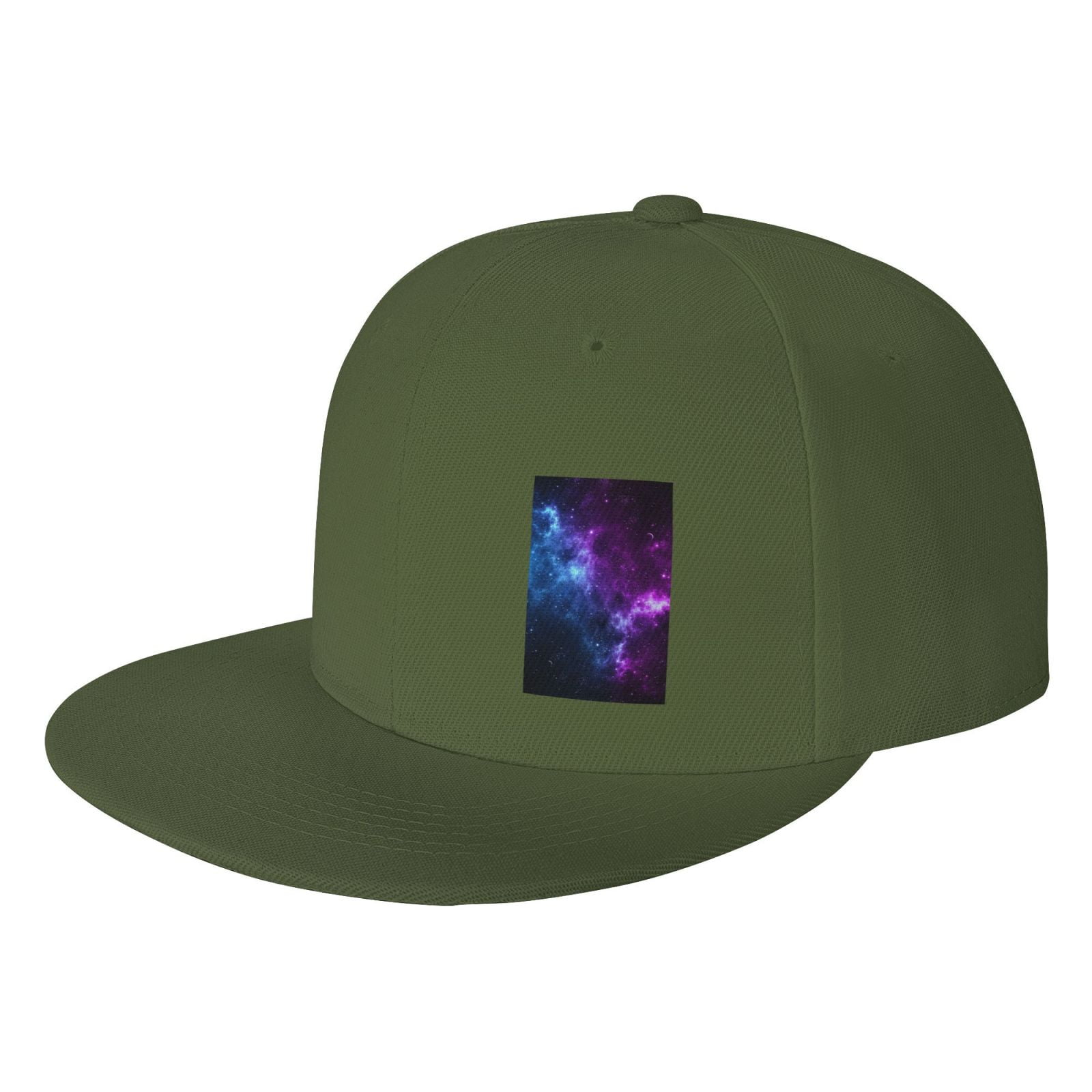 Flat Bill Visor Classic Snapback Hat Universe Nebula Galaxy Adjustable Style Baseball Cap ...
