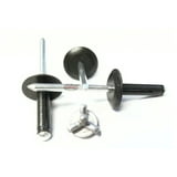 Flat Black 3/16" Pop Rivets Aluminum Large Head Peel Back Fasteners ...