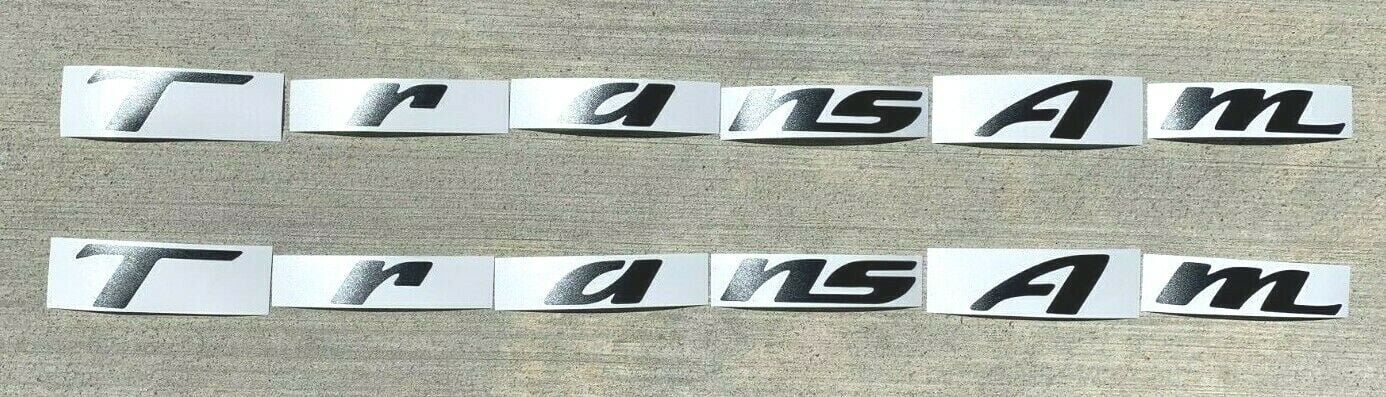 Flat Black Fender Overlay Decal Set 1993-2003 Pontiac Firebird/Trans AM ...