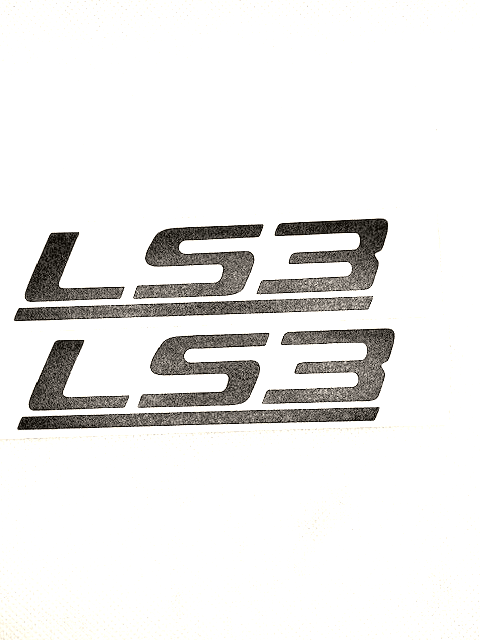 Flat Black LS3 Decal Set For Camaro Corvette GTO Firebird Trans AM ...
