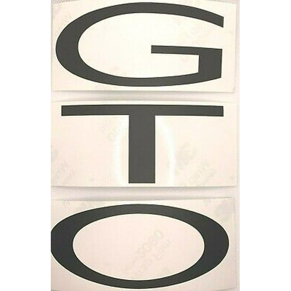 Flat Black Rear Valance "GTO" Overlay Decal 2004-2006 Pontiac GTO ...