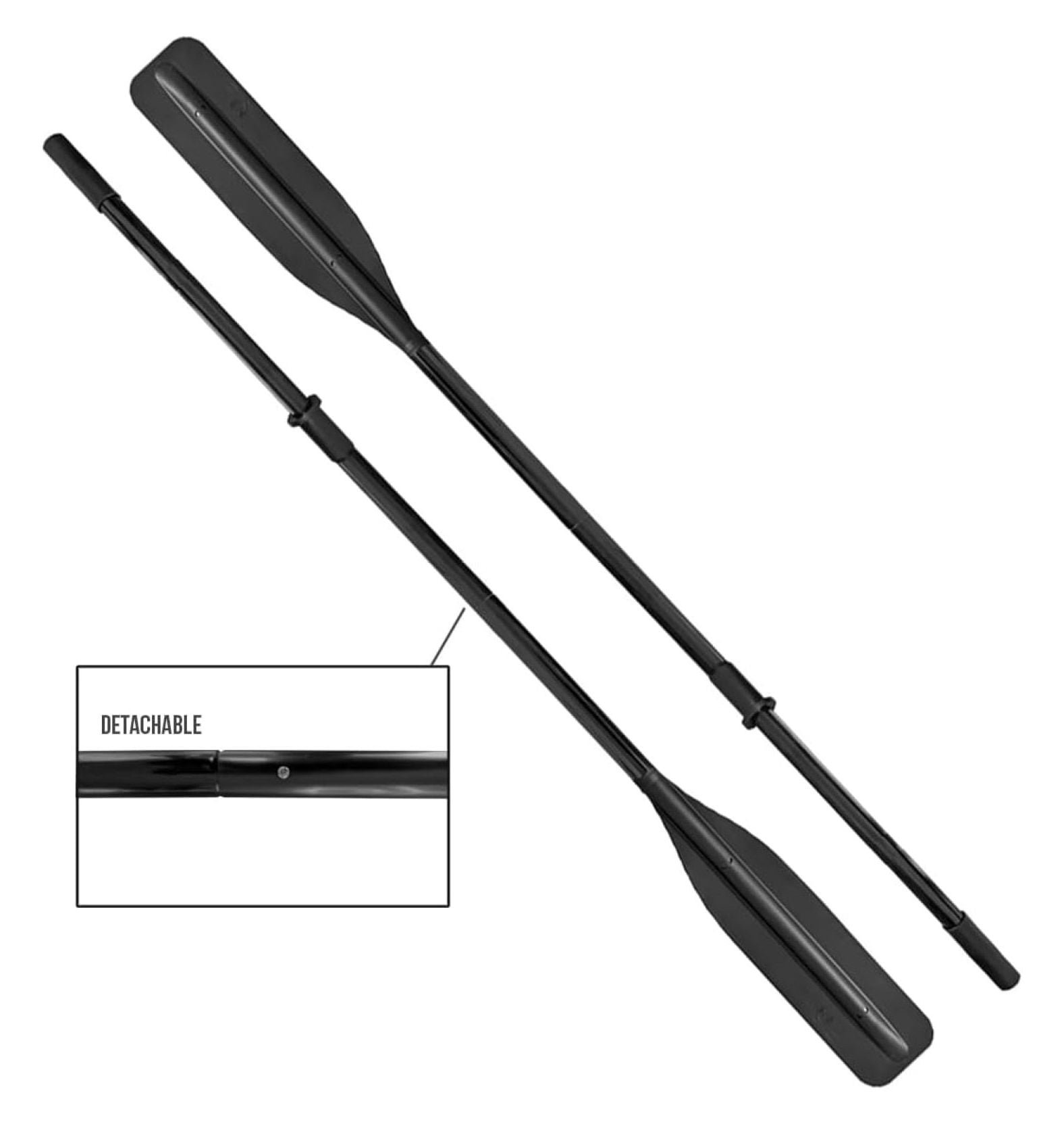 Flat Blade Boat Oars with Oar Sleeves 2 Pieces Detachable (1 Pair) Oar ...