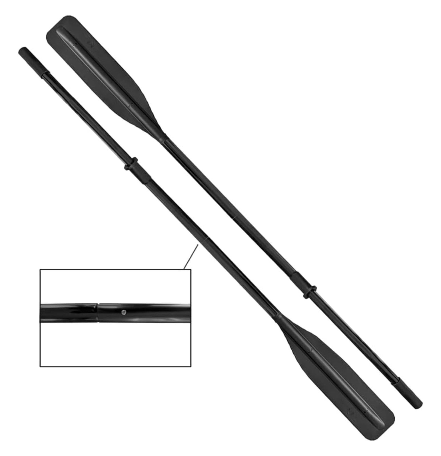 Flat Blade Boat Oars with Oar Sleeves 2 Pieces Detachable (1 Pair ...