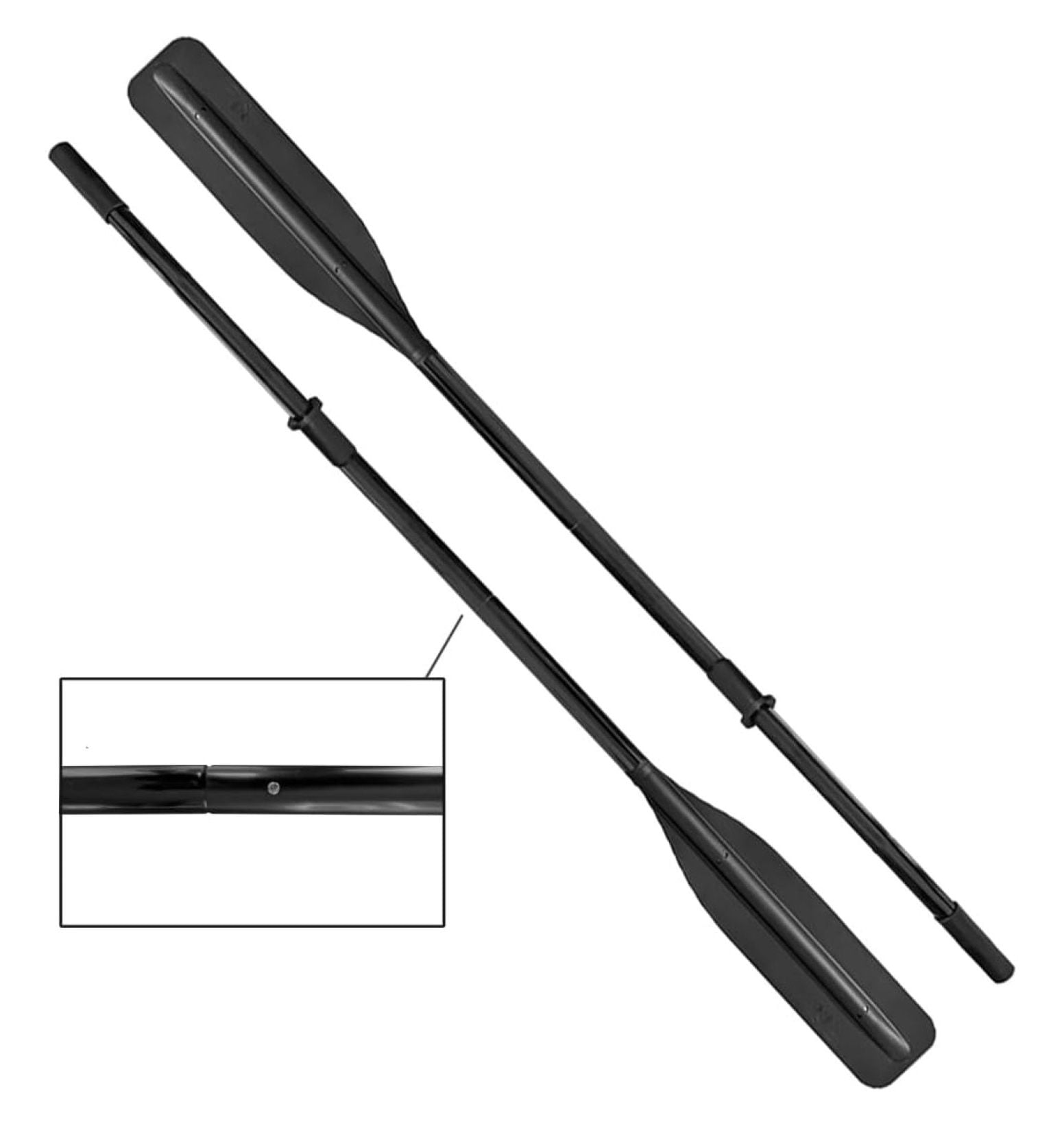 Flat Blade Boat Oars with Oar Sleeves 2 Pieces Detachable (1 Pair ...