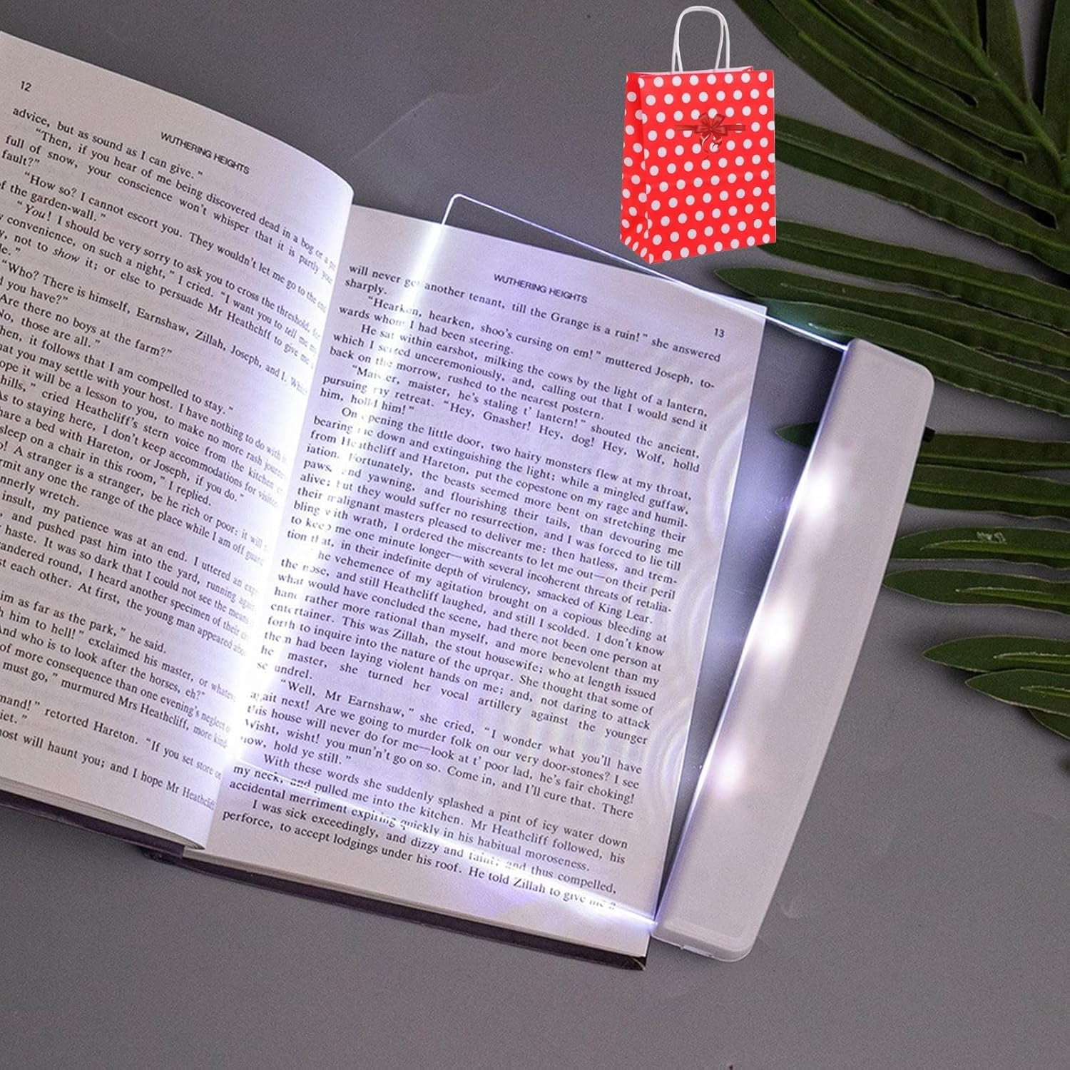 Flat Book Light,Bed at Night Clear Led Book Full Page Light Illuminator ...