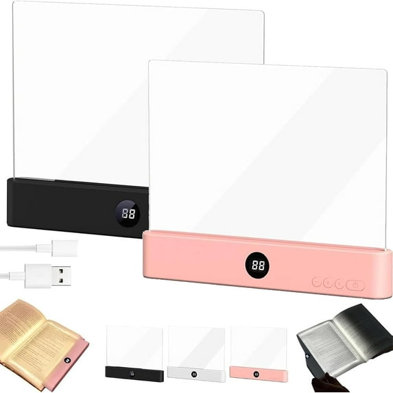 Flat Book Light without Battery,1200mAh Rechargeable & Dimmable Full ...