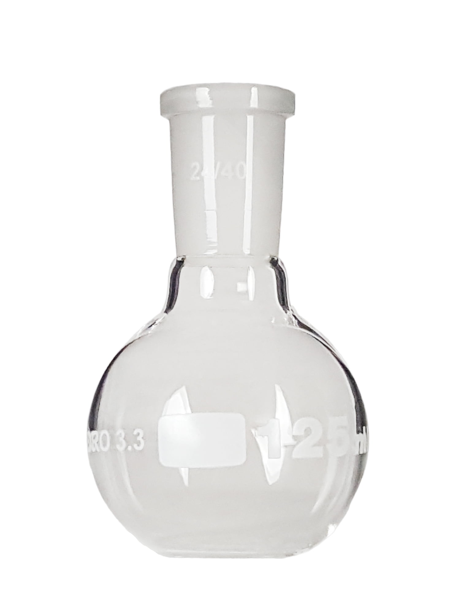 Flat-Bottom Flask, 24/40 Ground Glass Joint, 125ml - Walmart.com