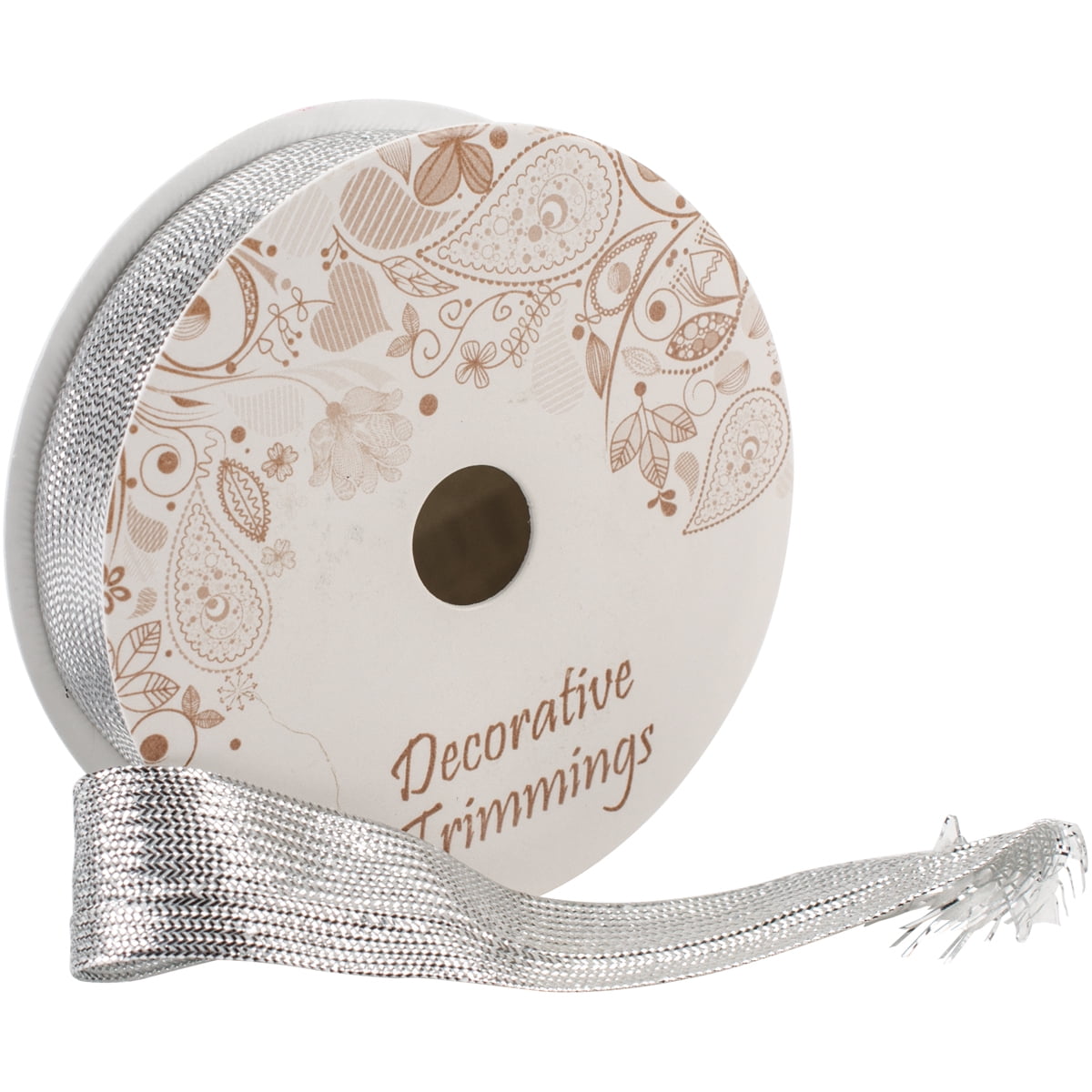 Flat Braid Trim 3/4"X4ft-Silver - Walmart.com