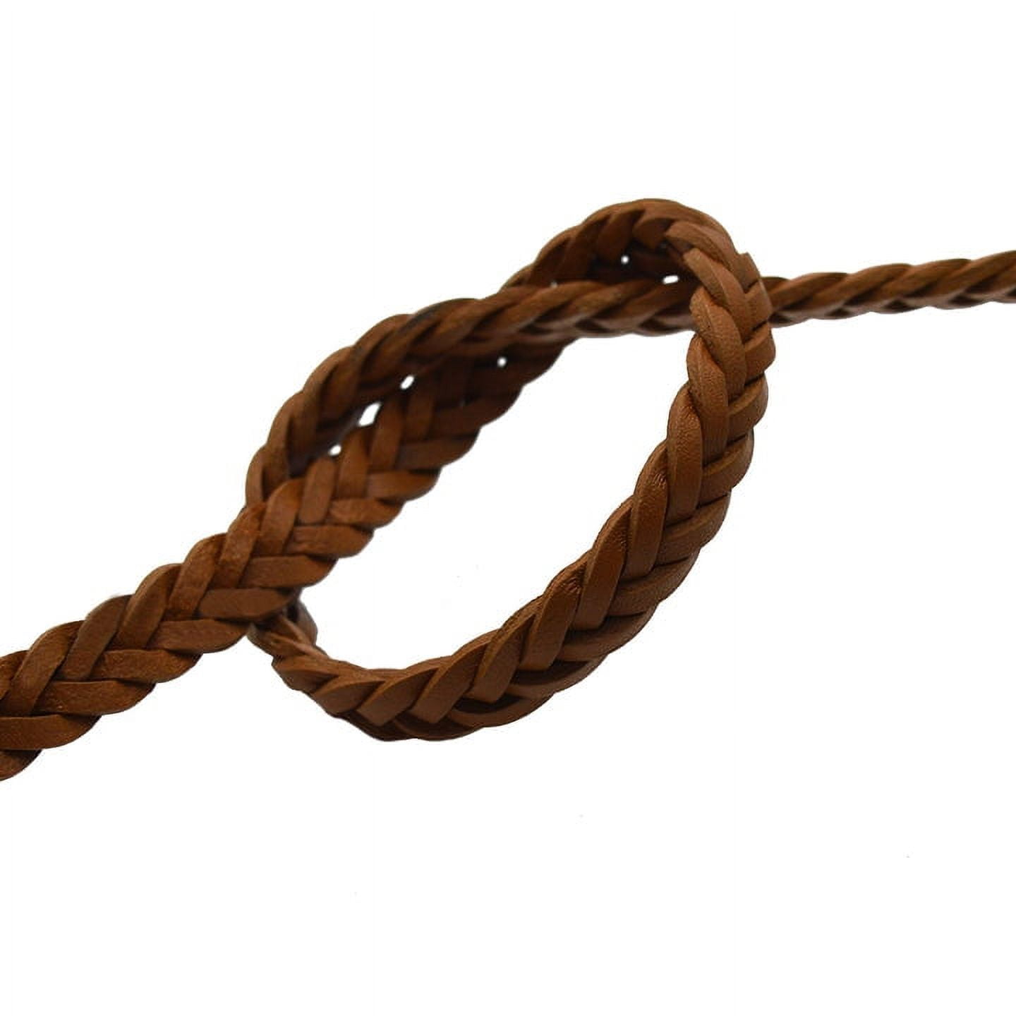 Flat Braided Genuine Leather Cord (12.5x6 mm) - 1.1 Yard Real Leather ...