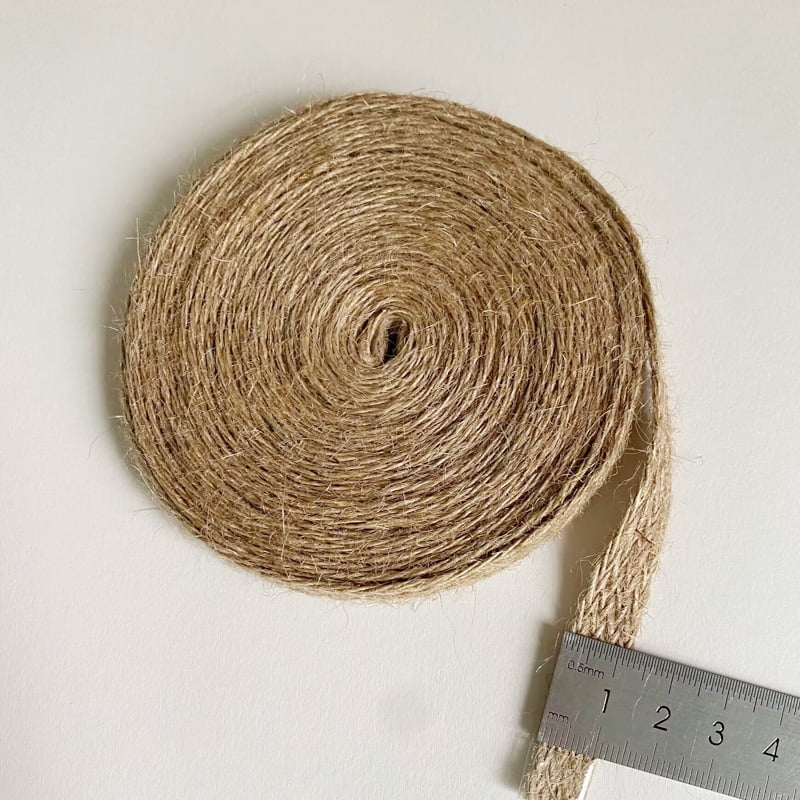 Flat Braided Jute Cords Burlap Ribbon Macrame Handmade DIY Craft ...