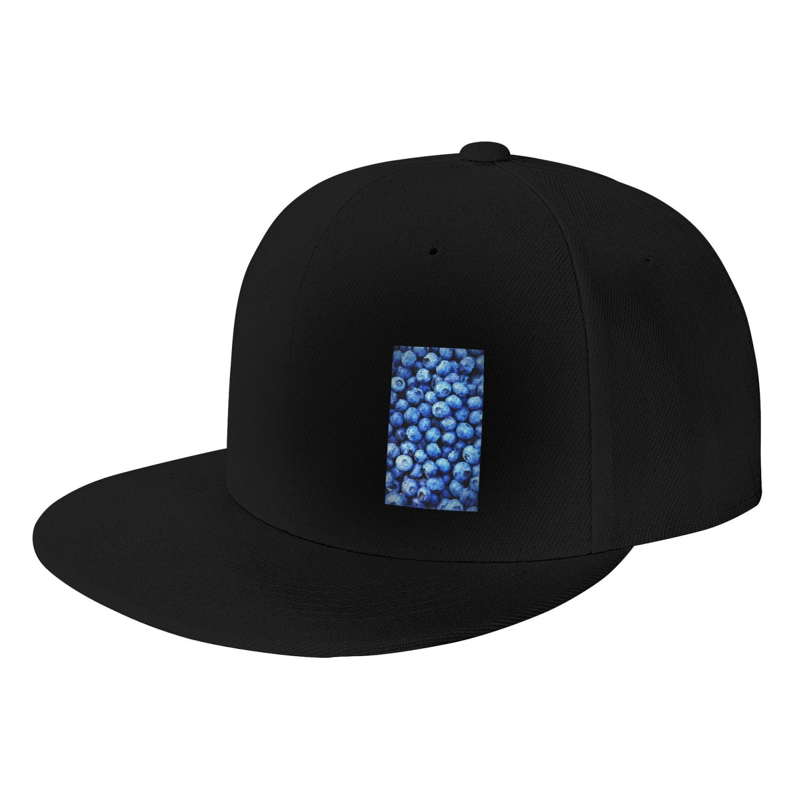 Flat Brim Hats for Men Blueberry Pattern Hip-Hop Snapback Hat Skeleton ...