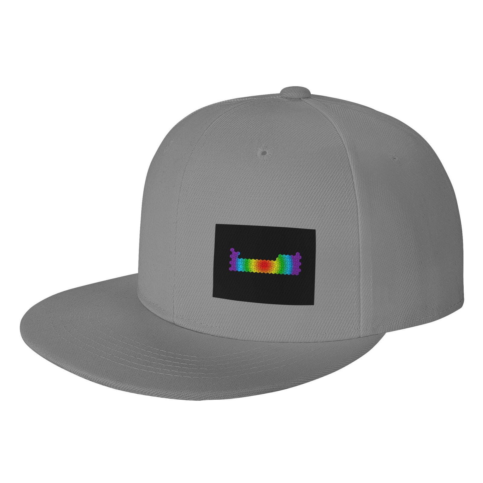 Flat Brim Hats for Men Honeycomb Periodic Table Rainbow Hip-Hop ...