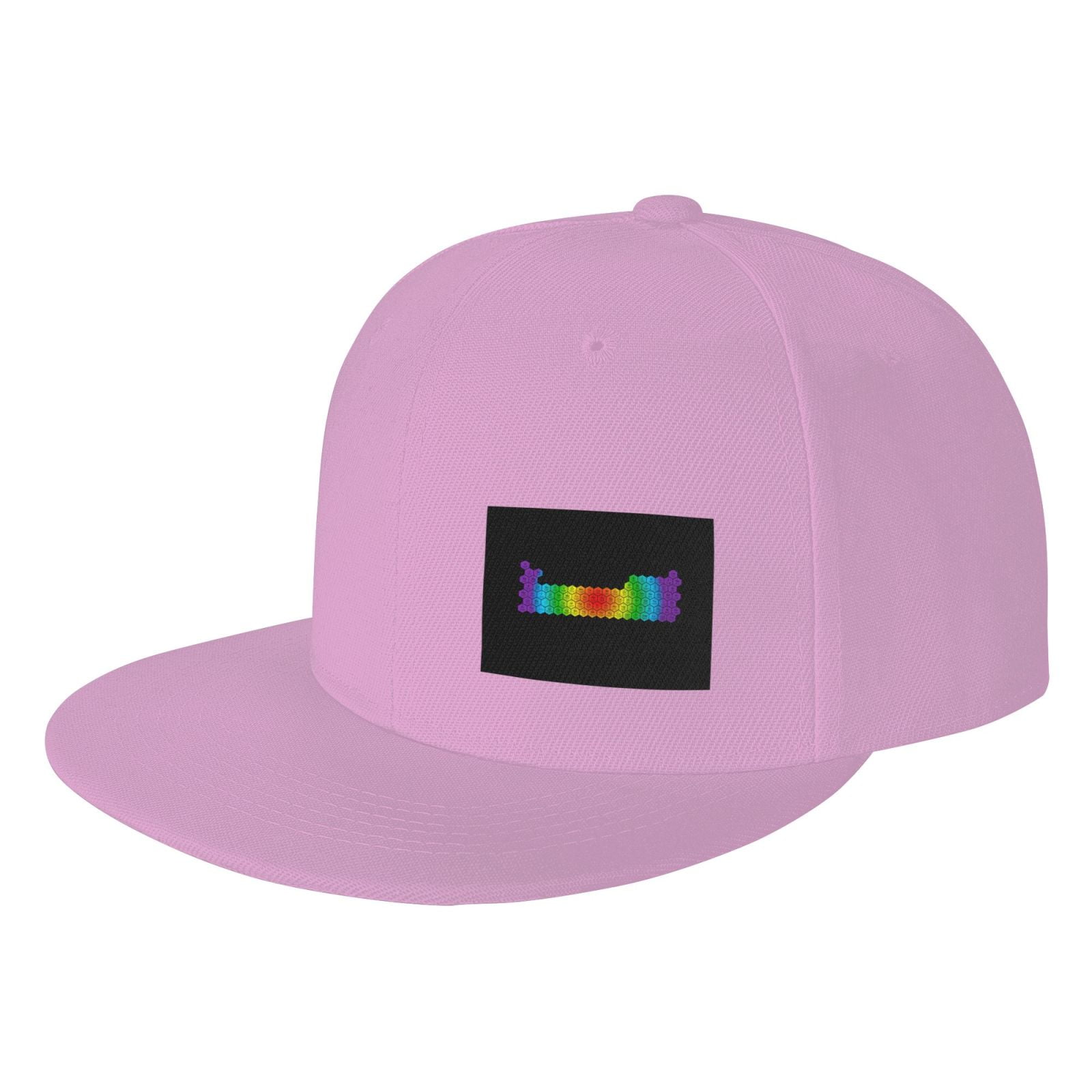 Flat Brim Hats for Men Honeycomb Periodic Table Rainbow Hip-Hop ...