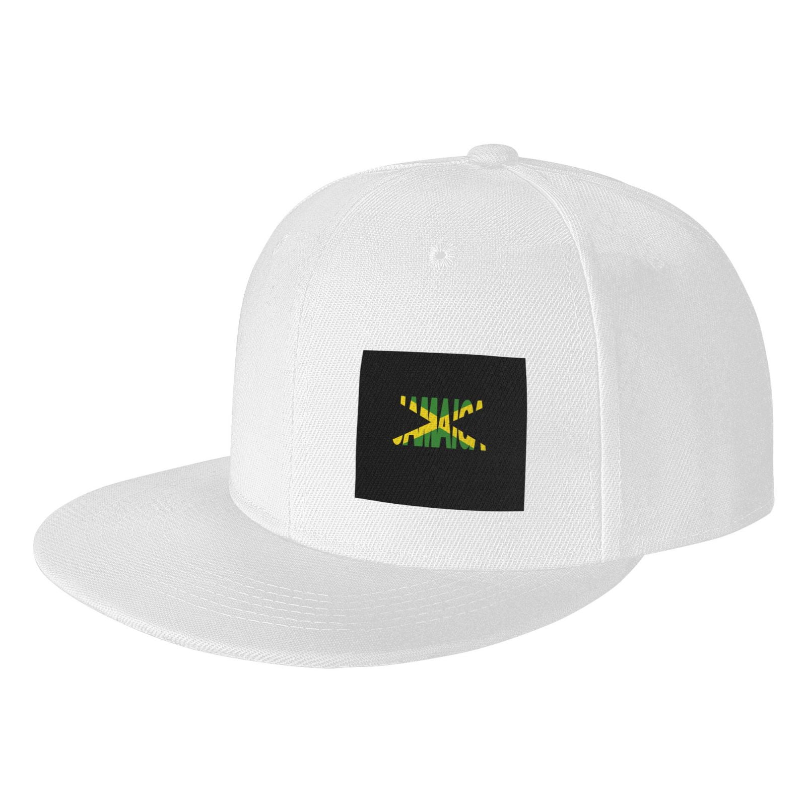 Flat Brim Hats for Men Jamaican Logo Hip-Hop Snapback Hat Skeleton Hats ...