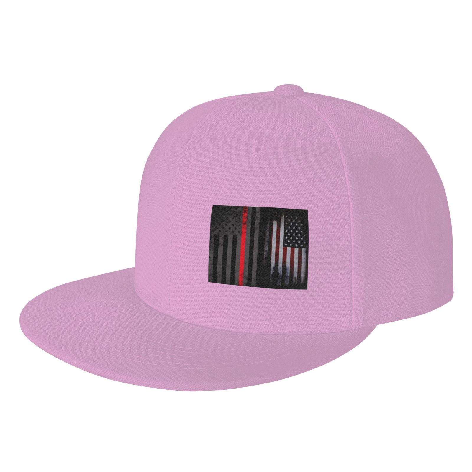 Flat Brim Hats for Men Thin Red America Line Flag Hip-Hop Snapback Hat ...