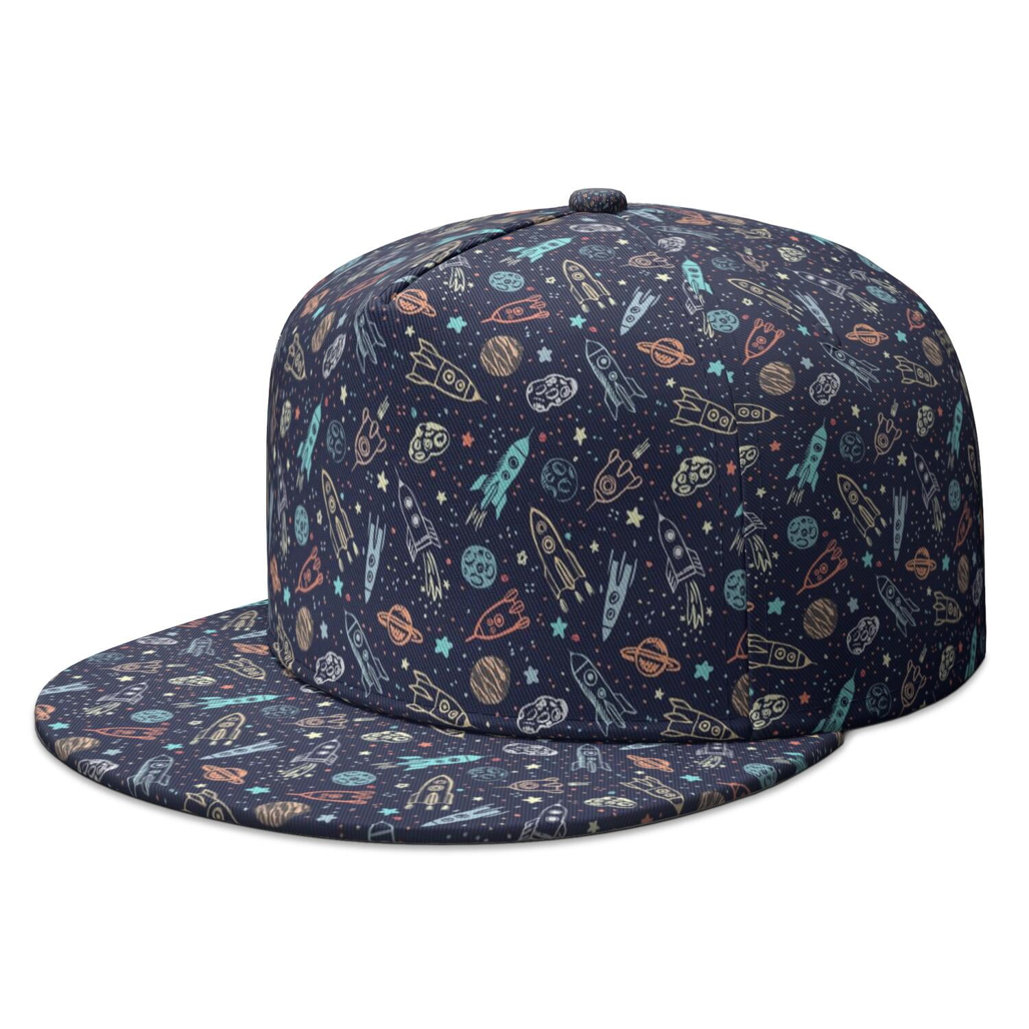 Flat Brim Snapback Hat - Nebula Cosmic Sci-fi Lovers Space Geek Star ...
