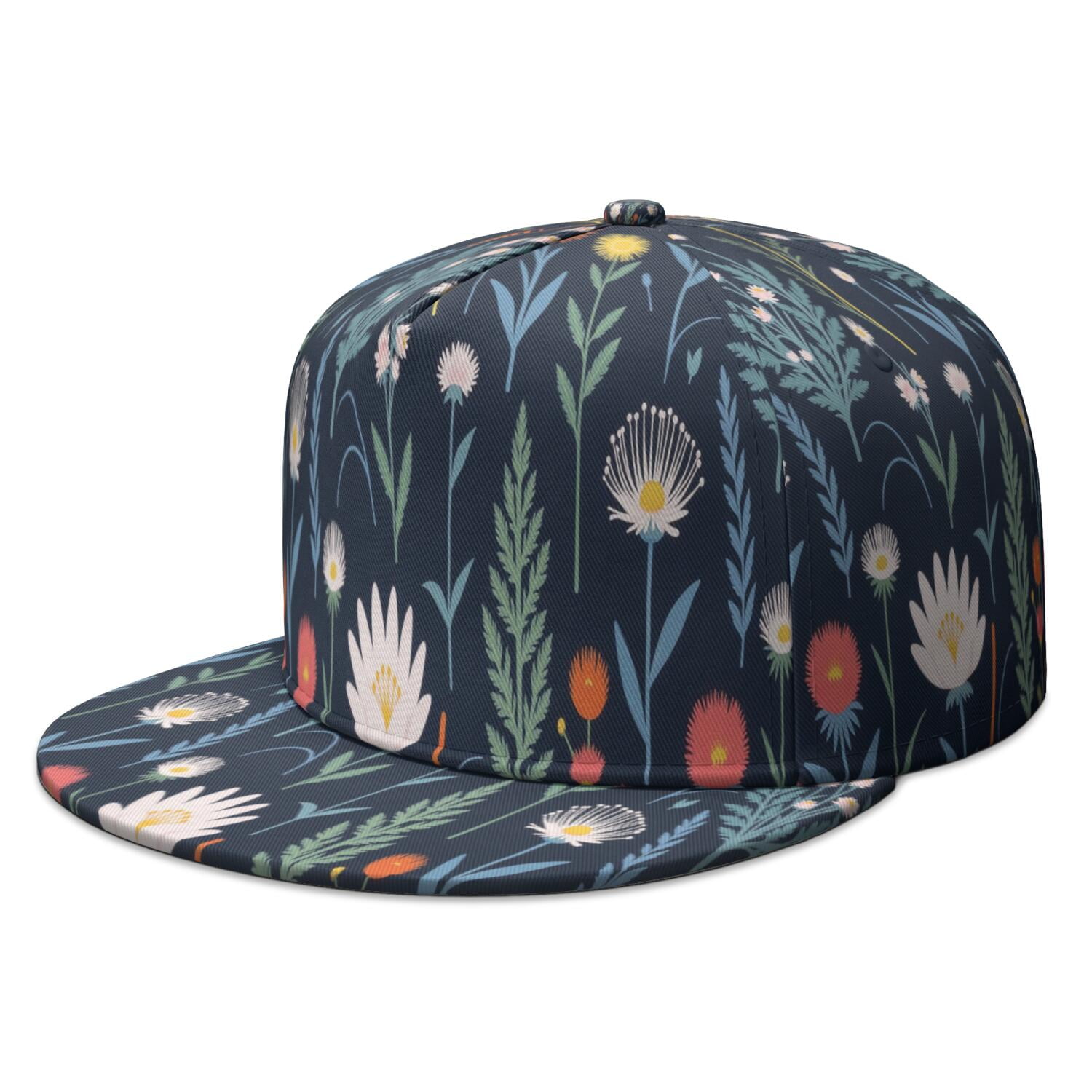Flat Brim Trucker Cap Mushroom Adjustable Brim High Top End Trendy ...