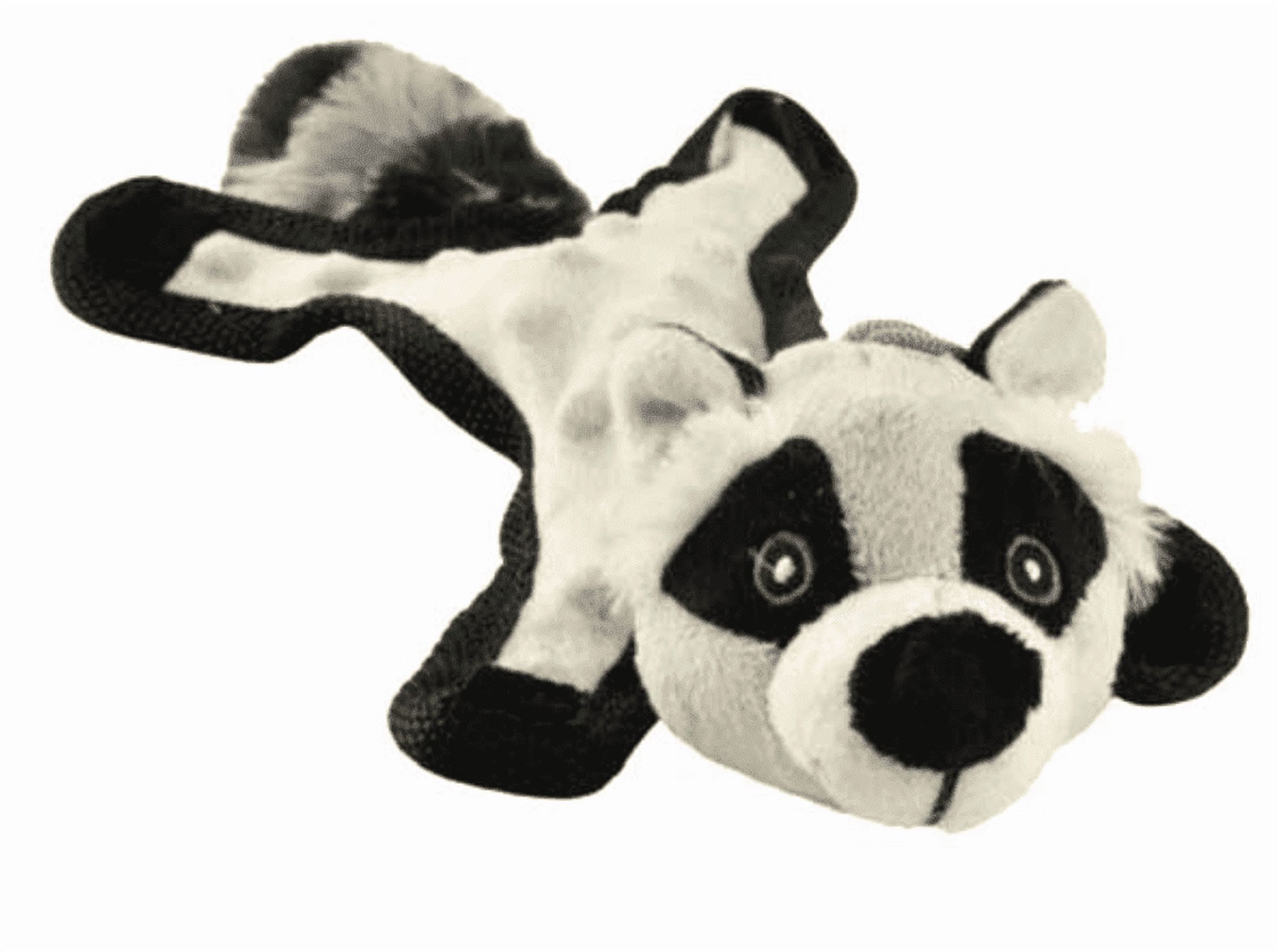 Steel Dog USA Flat Bumpy Raccoon Dog Toy – Small Plush with Tennis Ball ...