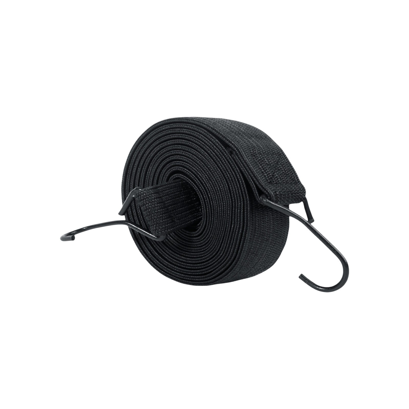 Flat Bungee Cords with Hooks Heavy Duty, 79 Inch Rubber Black Elastic ...