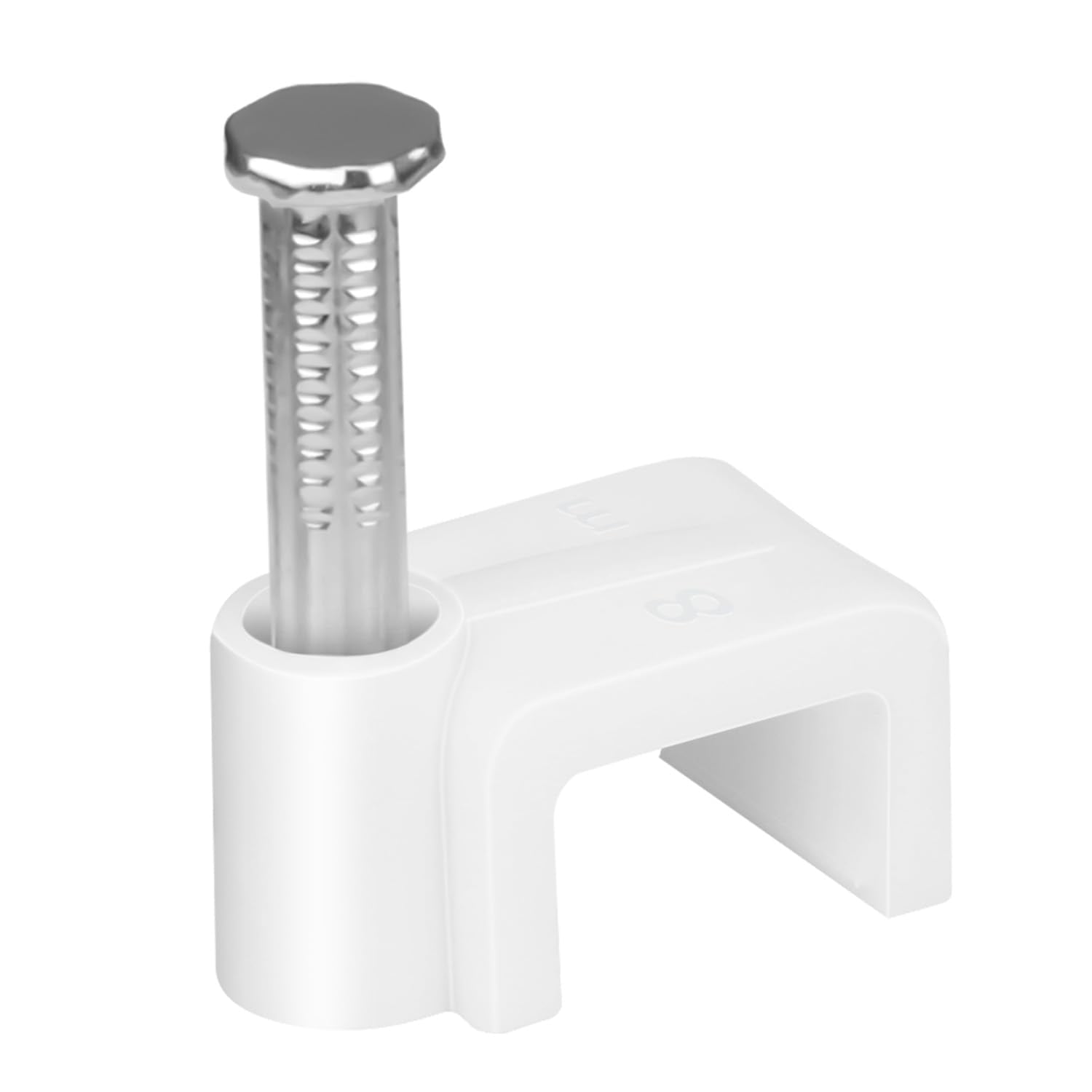 Flat Cable Clips, 400pcs 8mm Wire Wall Clips with Steel Nails, Coaxial ...