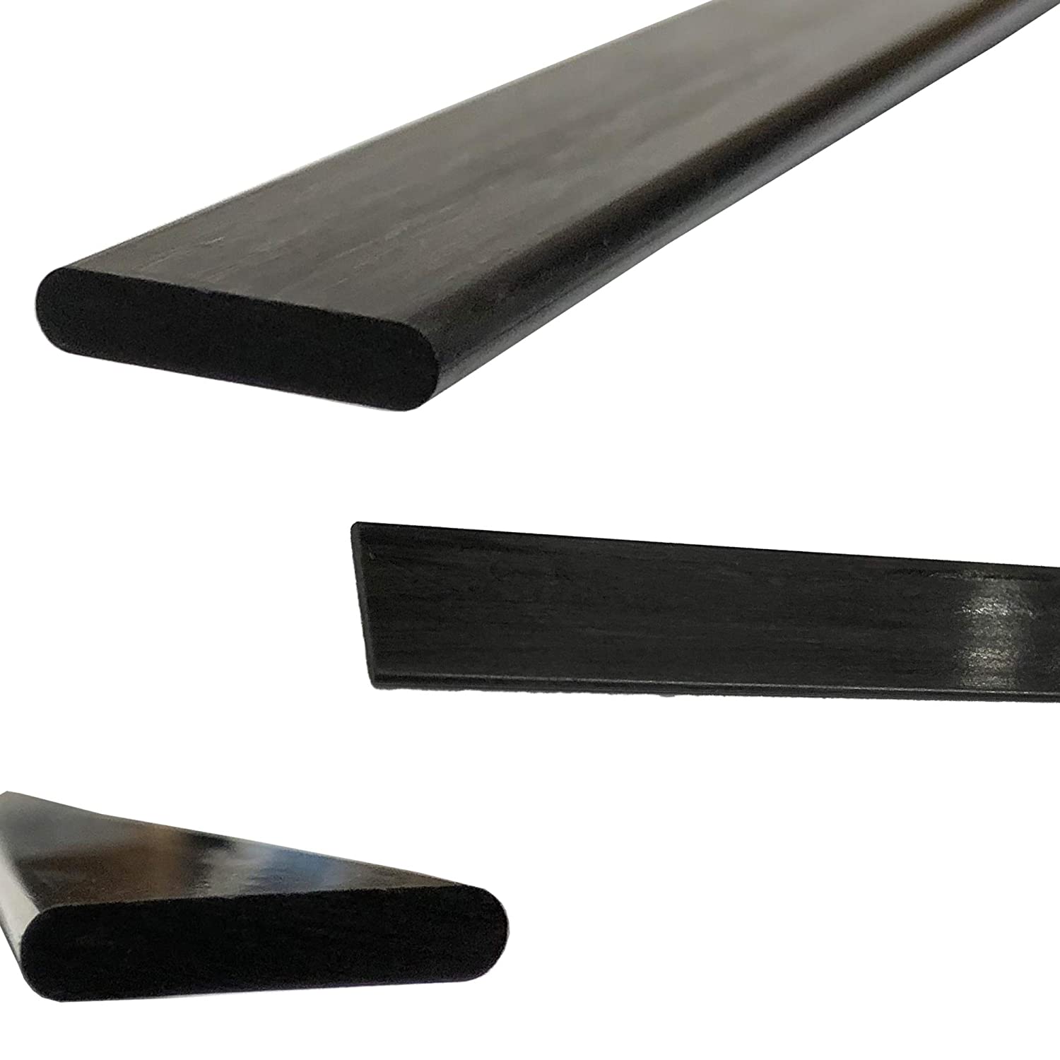 Flat Carbon Fiber RODS - 20mm x 4mm x 1000mm – Pultruded Flat Solid Rod ...