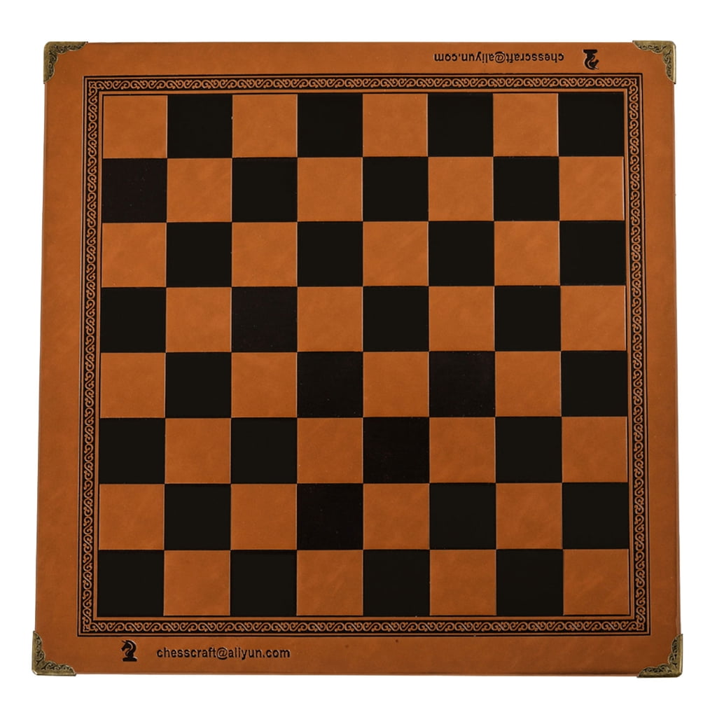 Flat Chess Board International Synthetic PU Leather Chessboard Classic ...