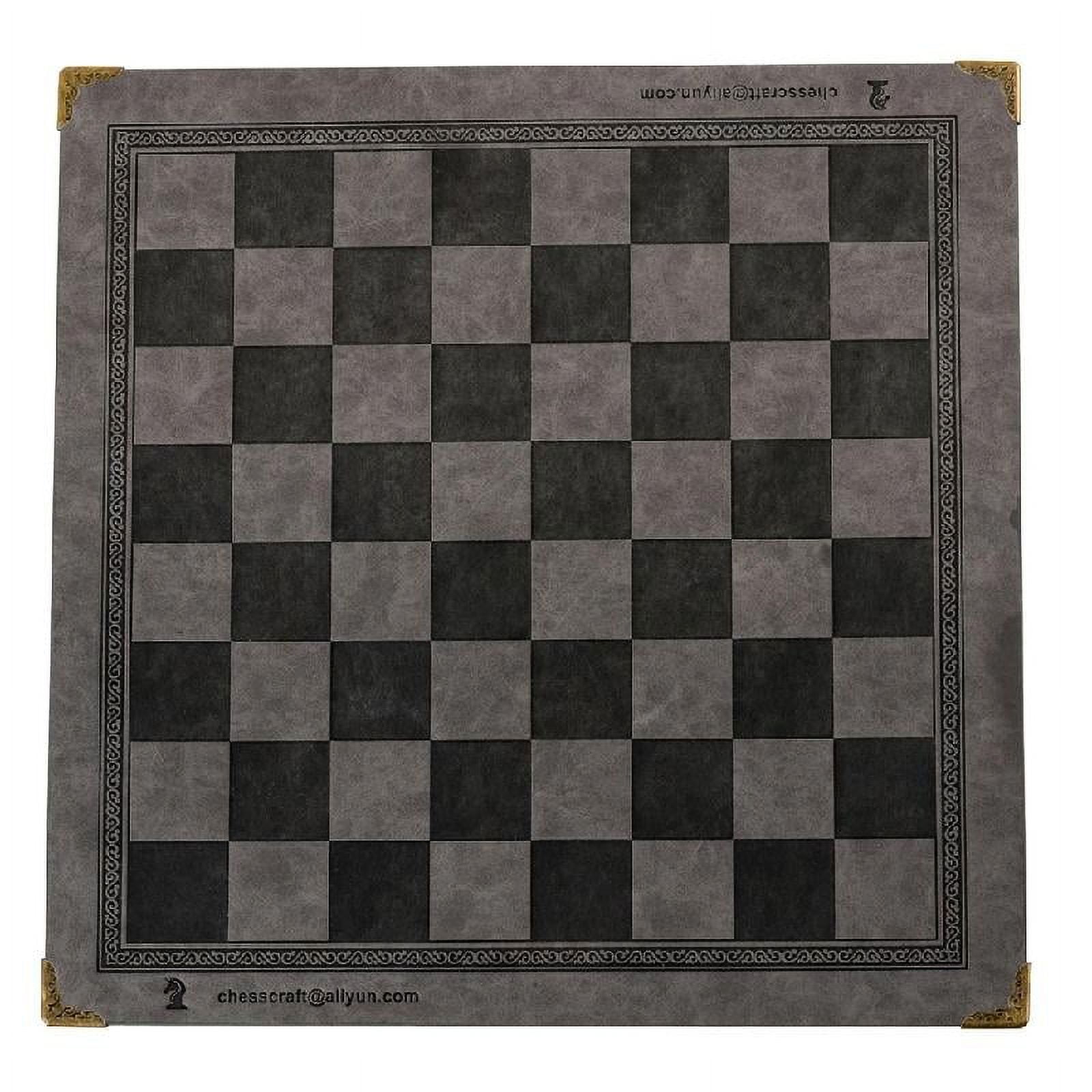 Flat Chess Board International Synthetic PU Leather Chessboard Classic ...