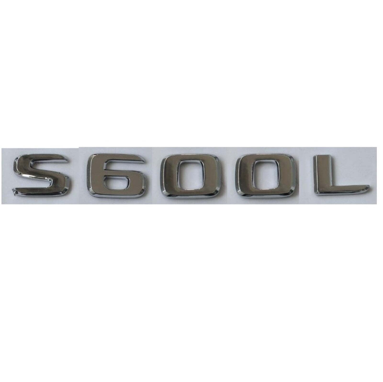 Flat Chrome ABS Rear Trunk Letters Badge Badges Emblem Emblems Sticker ...