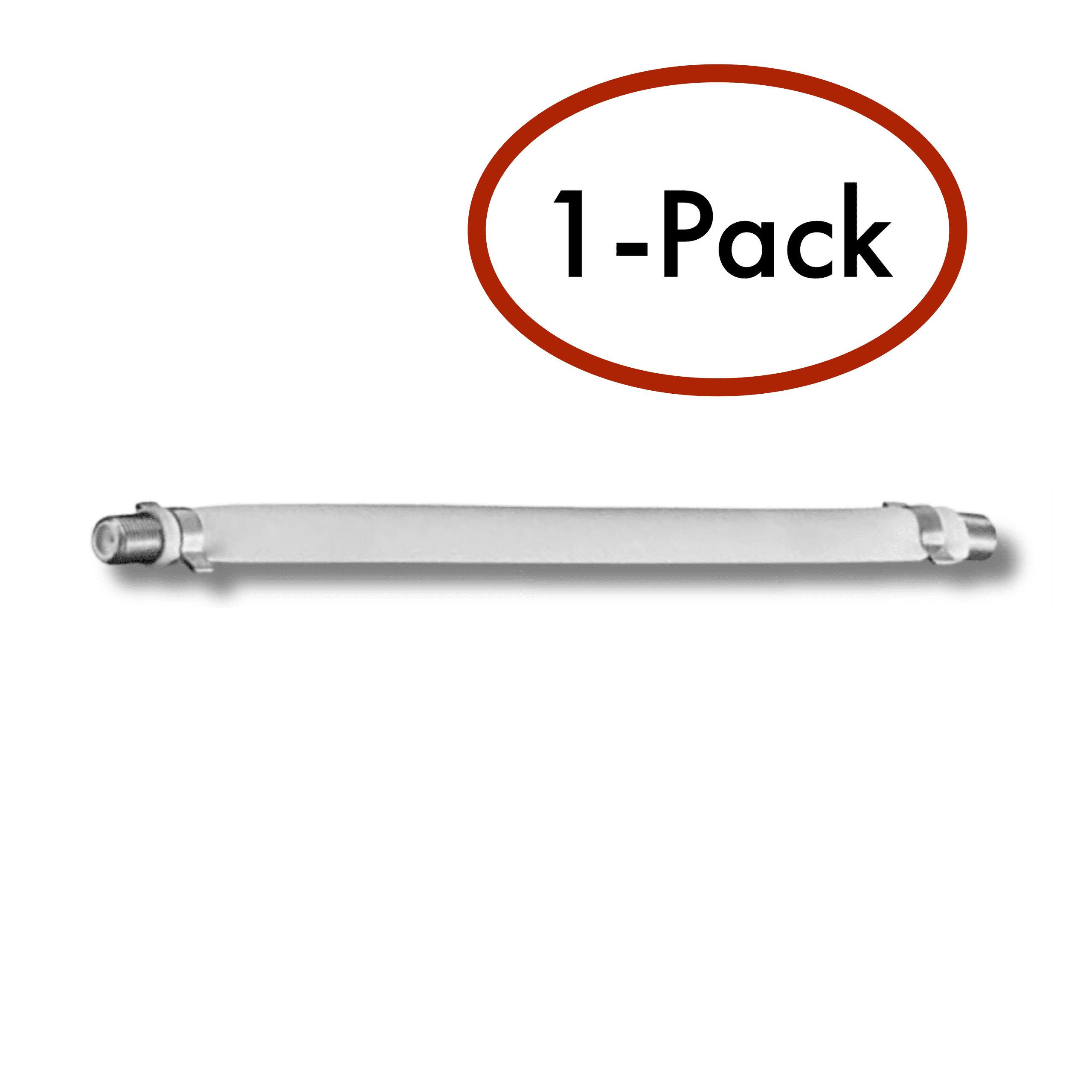 Flat Coax Coaxial Jumper Cable F-to-F, 8 inch, Cable 3/32” thick, 75Ω ...