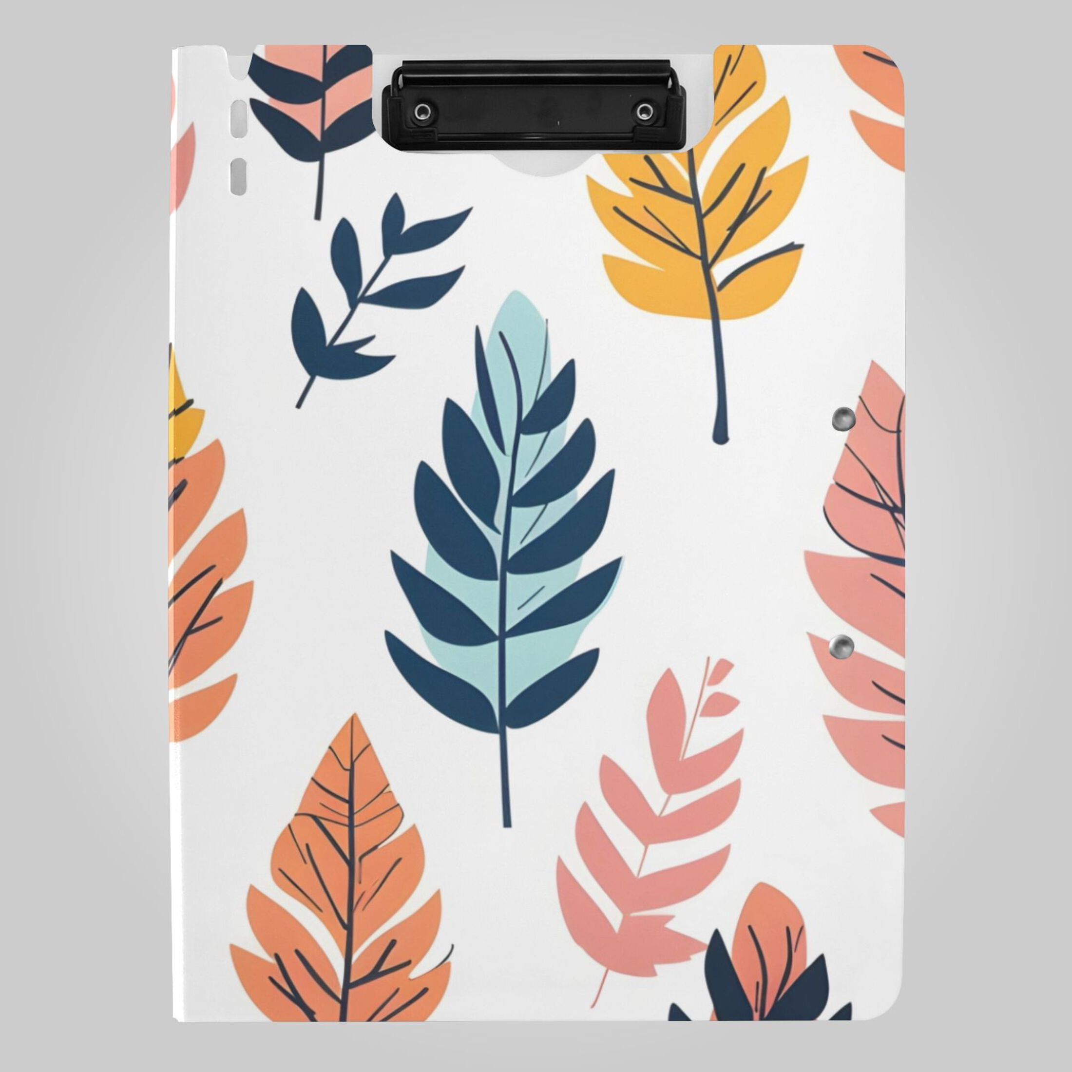 Flat Colorful Leaves Foldable Binder Folder Clipboard with Pen Slot ...