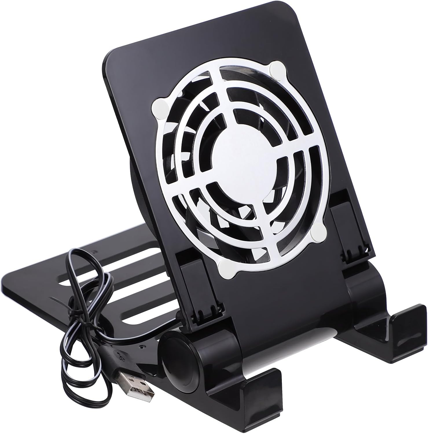 Flat Cooling Fan Tablet Holder Cell Phone Stand with Fan Stable Cooling ...
