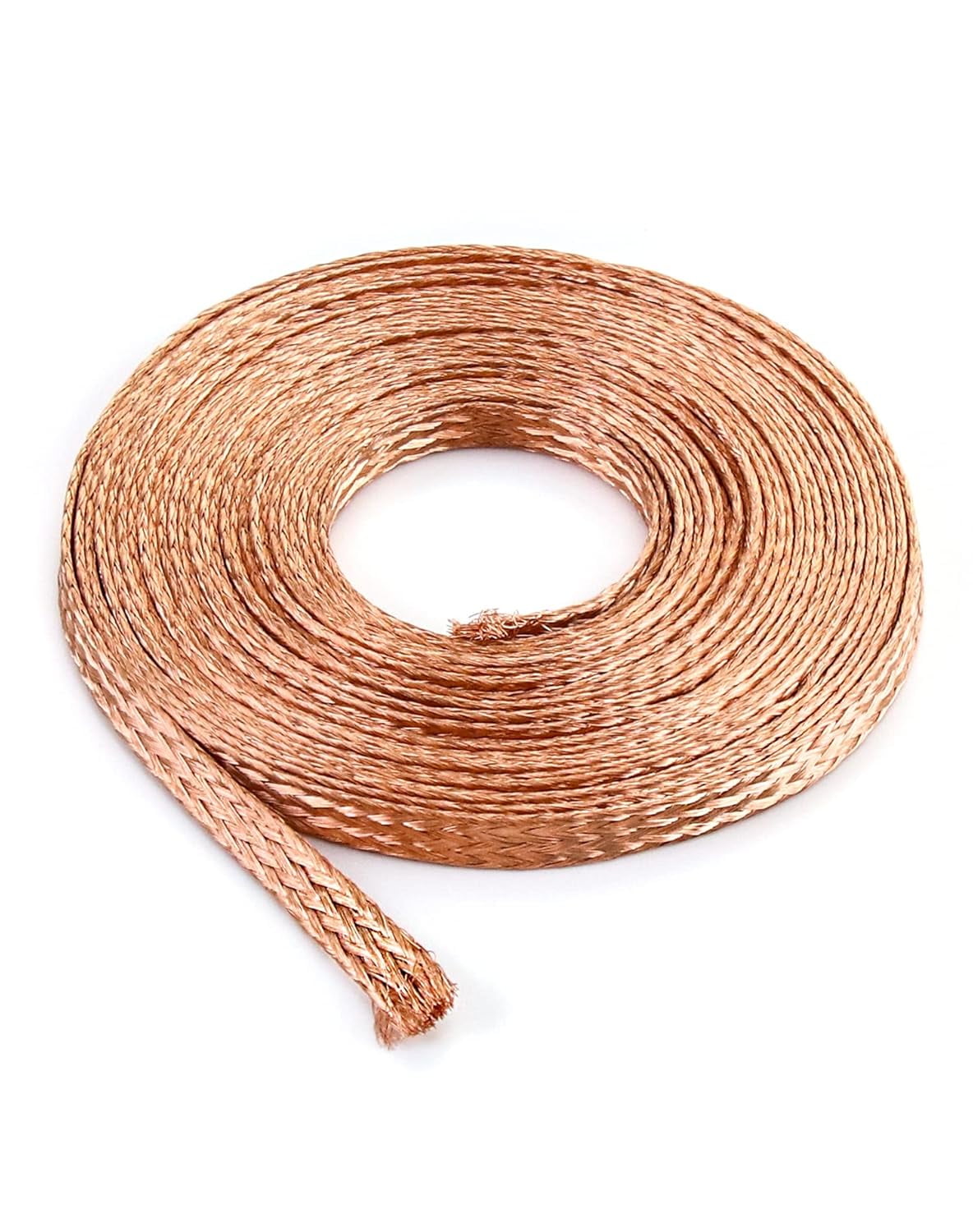 Flat Copper Braid Cable, 20ft 6mm Flat Copper Braided Ground Strap Wire, Flexible Shielding Wire ...