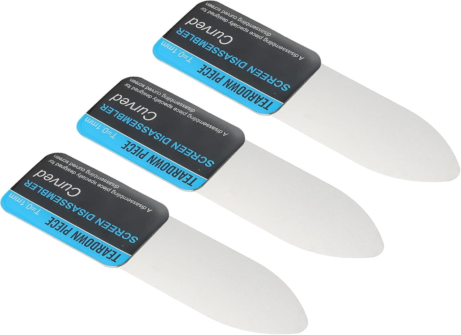 Flat Curved Spudger Pry Blade Professional Stainless Steel Metal 0.1mm ...