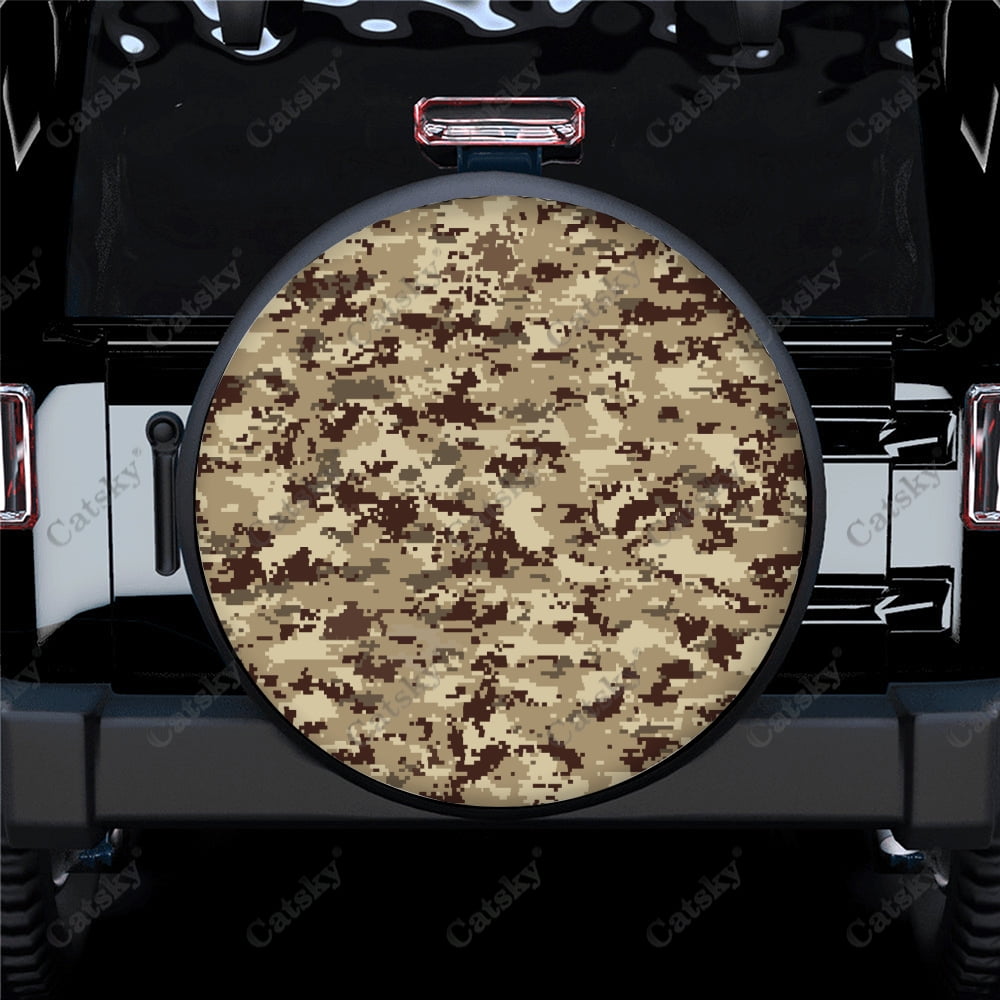 Flat Design Digital Pattern Polyester Universal Spare Wheel Tire Cover ...