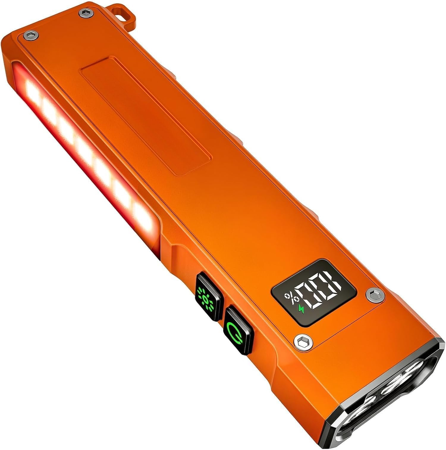 Flat EDC Flashlight, 1800 Lumens Rechargeable Pocket Flashlight with ...