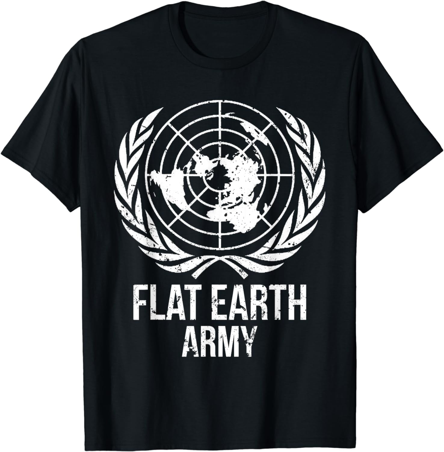 Flat Earth Army T Shirt Planet Map Society Men Women Gift T-Shirt ...