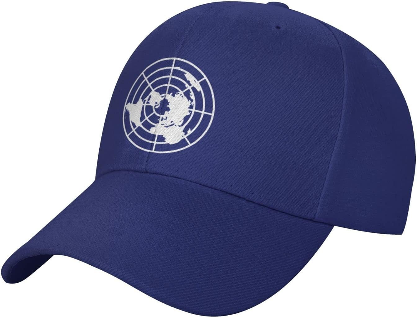 Flat-Earth Hats for Men Pre-Curve Brim Visor Classic Baseball Cap Funny ...