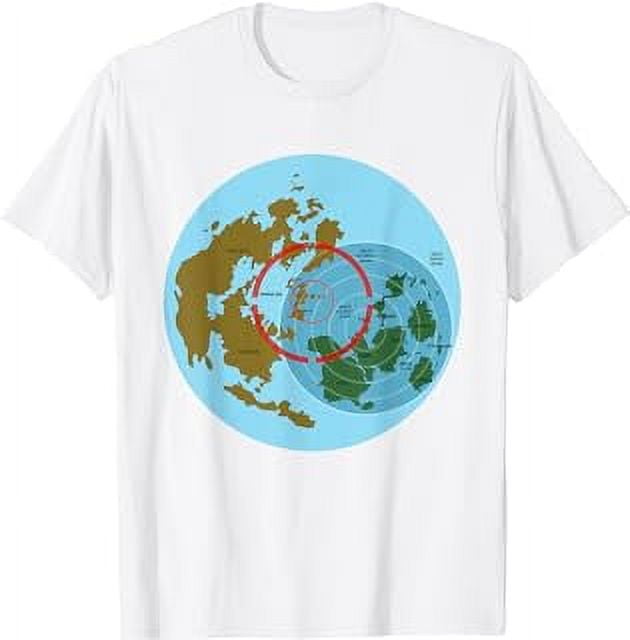 Flat Earth World Map Aquarius Age Cosmology Firmament T-Shirt - Walmart.com