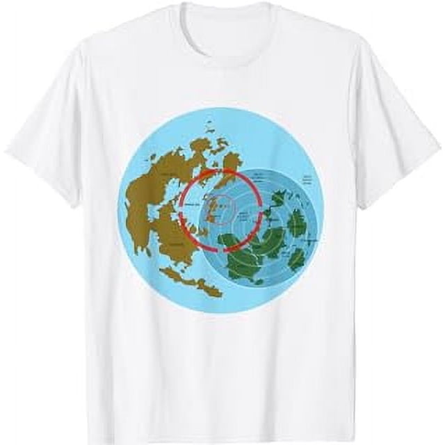 Flat Earth World Map Aquarius Age Cosmology Firmament T-Shirt - Walmart.com