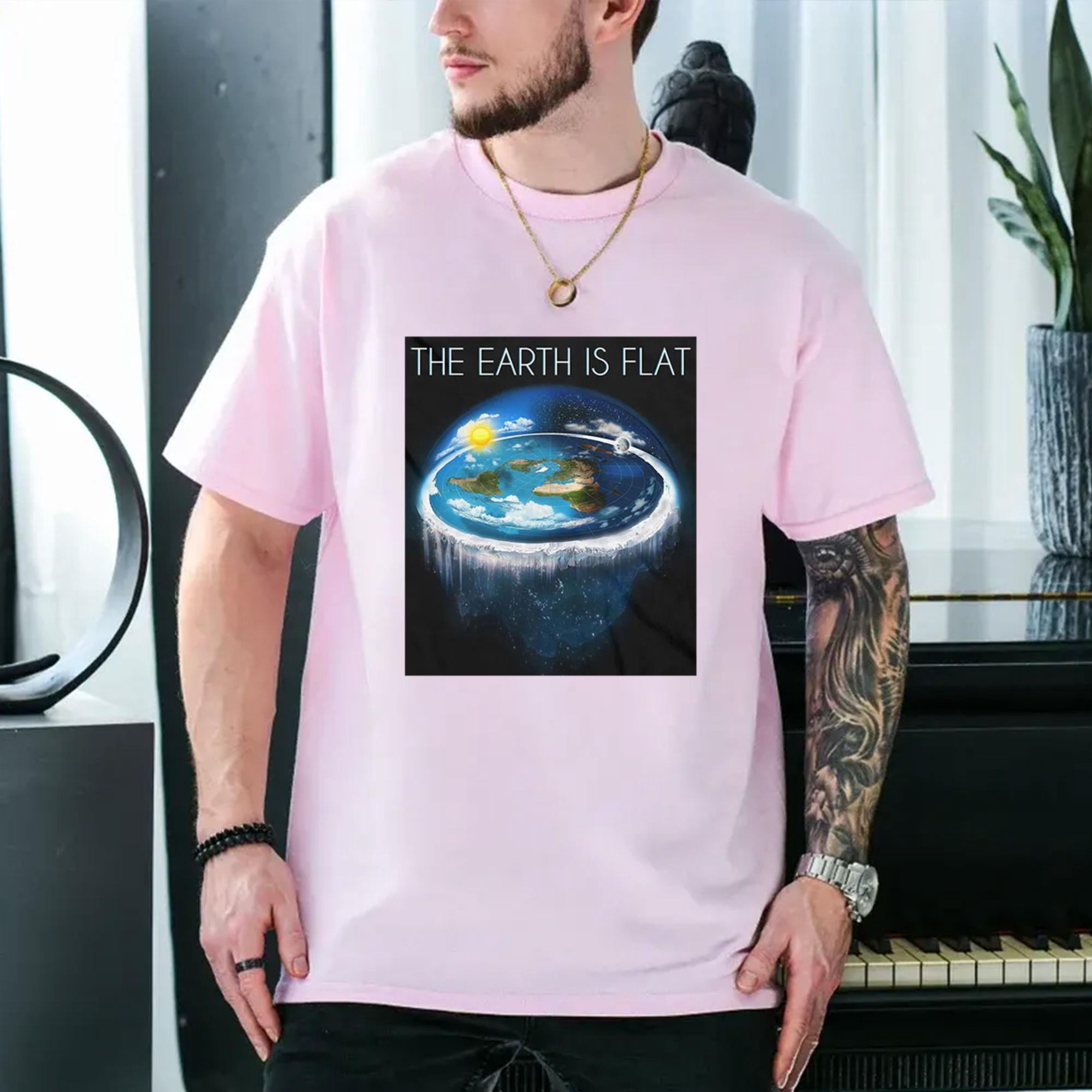 Flat Earth tshirt,Earth is Flat,Firmament, Sheol, NASA Conspiracy, New ...