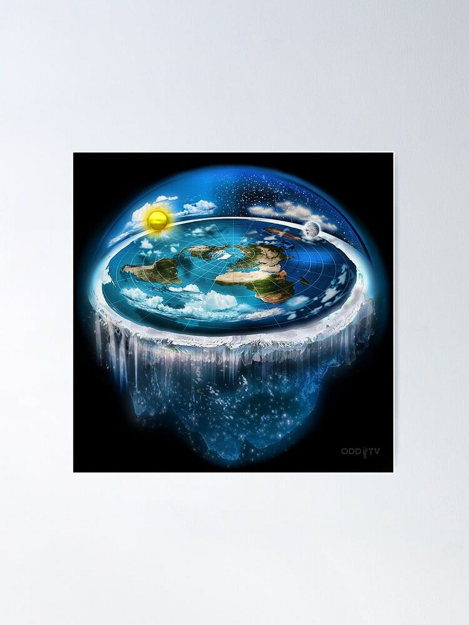 Flat Earth with Dome Art Poster - Walmart.com