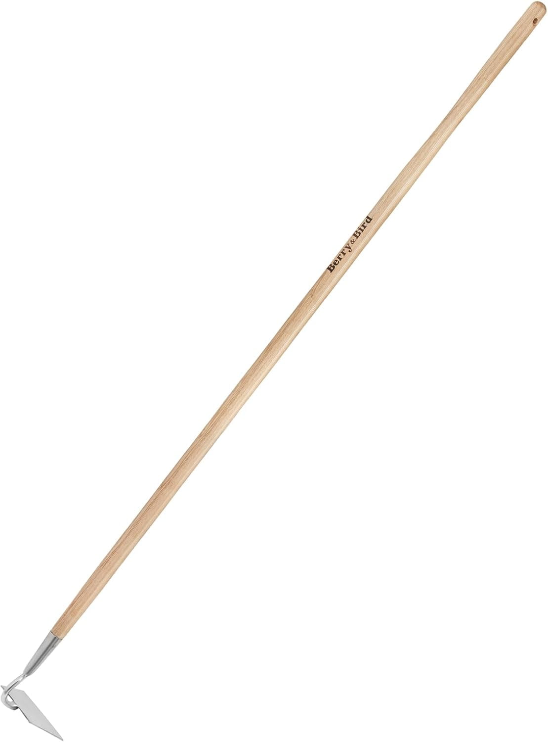 Flat Edge Garden Hoe, 58'' Hoes Garden Tool with Long Wood Handle ...