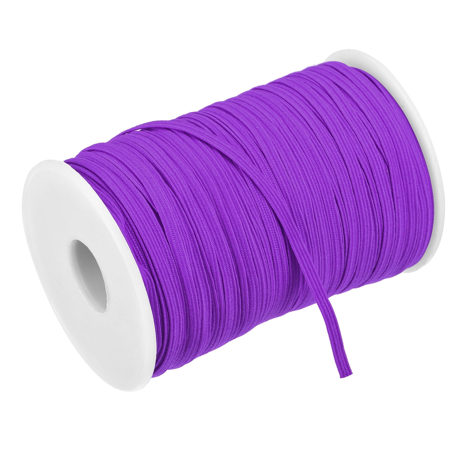 Flat Elastic Band for Sewing 1/8" x 109 Yards Violet Braided Stretch ...
